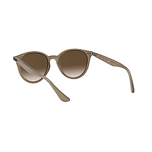 Ray-Ban RB4305 Round Sunglasses, Opal Beige/Brown Gradient, 53 mm