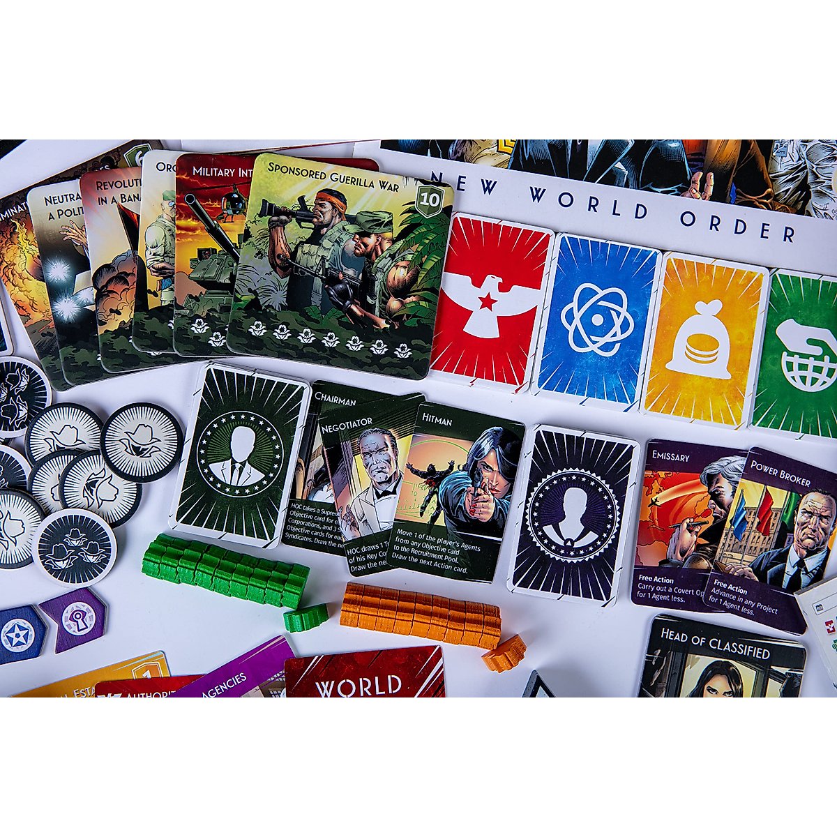 CrowD Games Deep State: New World Order | Strategy Board Game | Ages 14 and up | 1–5 Players | Average Playtime 40–75 Min | Made