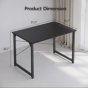 BANTI Computer Desk, 32 inch Home Office Desk, Modern Simple Style PC Table for Home, Office, Study, Writing, Black