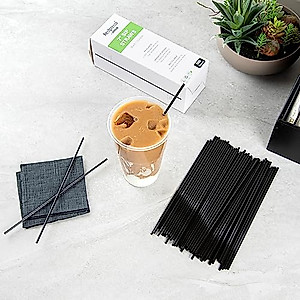 Restaurantware Restpresso 7 Inch Cocktail Stirrers 500 Disposable Coffee Stirring Rods - Premium Odorless Black Plastic Stirrers For Coffee For Hot And Cold Drinks For Bars Or Offices