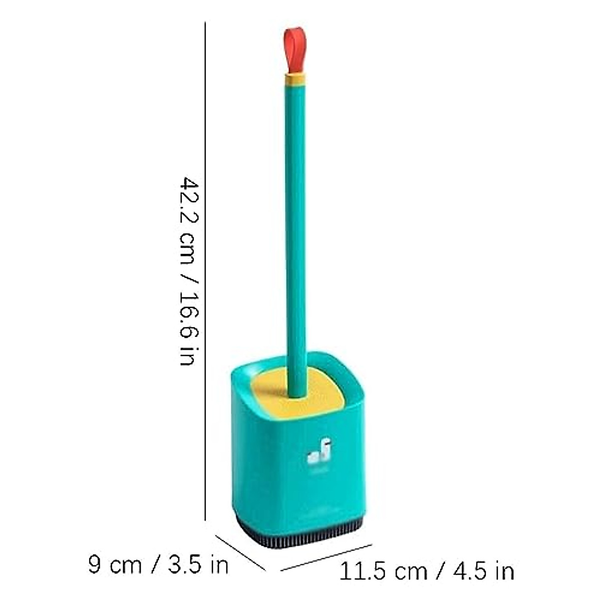 SAAKO Silicone Toilet Bowl Brush Plastic Toilet Brush Home Bathroom Toilet Cleaner Brush with Vent Holder for Bathroom Accessories