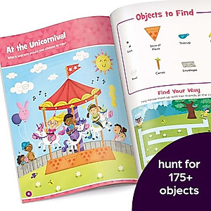 Unicorn Hidden Pictures Puffy Sticker Playscenes: Unicorn Sticker Activity Book, 50+ Reusable Stickers, Decorate Pictures and Solve Puzzles, Sticker Book for Kids (Highlights Puffy Sticker Playscenes)