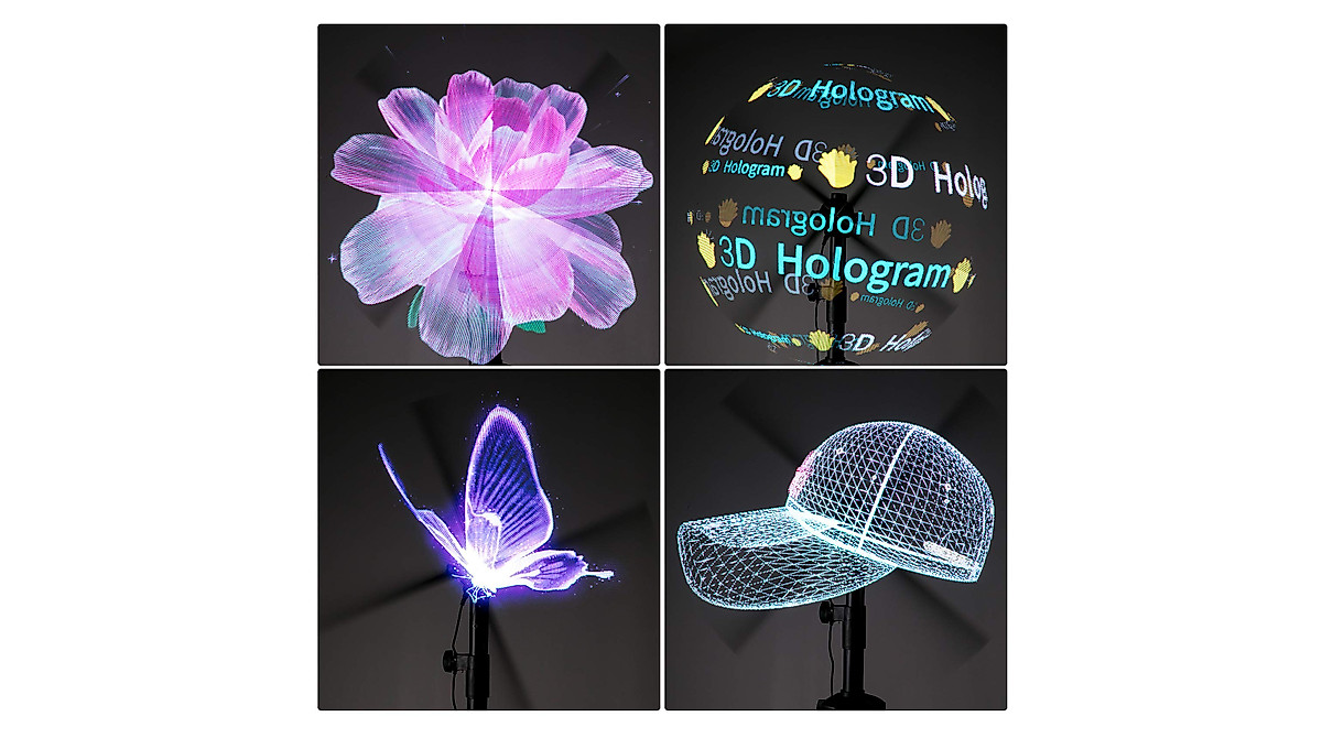 VEVOR 3D Holographic Fan - Eye-Catching Business Display