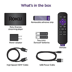 Roku Express HD Streaming Media Player, Black (Renewed)