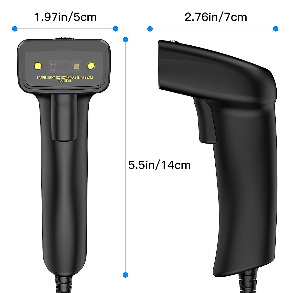 2D Barcode Scanner,Alacrity USB Wired Handheld QR Code Scanner Reader,Plug and Play,Compatible with Windows,Mac,Android,Linux,Work with PC,POS Machine,Laptop in Retails,Book Store,Pharmacy