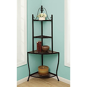 4D Concepts Corner Baker's Rack with Slate Top, Metal/Slate