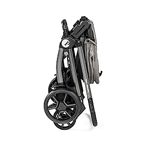 Peg Perego Ypsi – Compact Single to Double Stroller – Compatible with All Primo Viaggio 4-35 Infant Car Seats & Ypsi Bassinets - Made in Italy - City Grey (Grey)