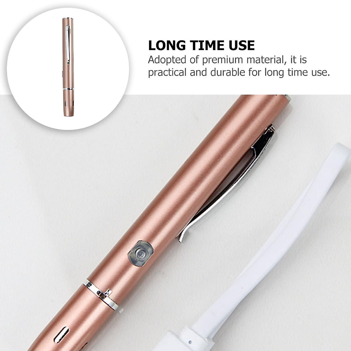 TOKIDNY Medical Flashlight Pen Light for Nurses Examination Pen Light Pocket Torch Rechargeable Flashlight Reusable Flashlight Electric Torch Inspection Light Zinc Alloy