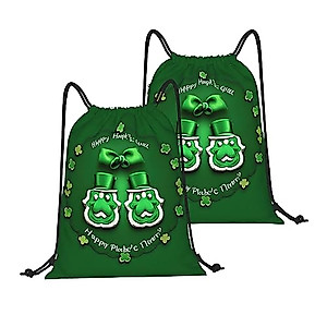 Drawstring Backpack for women,Versatile drawstring bag,Water-Resistant Cinch Bag,Gym sackpack-Happy St. Patrick's Day