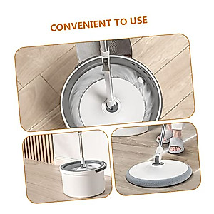 Hemoton Disc Mop Microfiber Cleaner Window Glass Cleaner Household Cleaner Floor Wet Mop Bucket Floor Mop Cleaning Mop Replacement Heads Dust Mop for Floor Cleaning Mop for Hardwood Glass