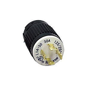 Reliance Controls L1430P 30-Amp 125/250 Vac Male Plug for Generator Cords, Black