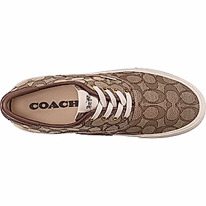 COACH Citysole Skate Sneakers for Women - Traditional Lace Closure with Cushioned Insole, Sleek and Fashionable Sneakers Khaki Jacquard 9.5 B - Medium