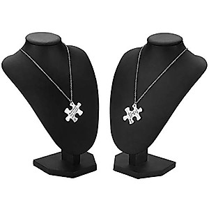 2PCS Best Friends Necklaces for 2 - Side by Side Or Miles Apart BFF Friendship Matching Puzzle Necklace Set Long Distance Friendship Gifts for Women Teen Girls