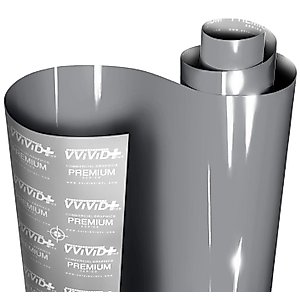 VViViD+ Ultra Gloss Nardo Dark Grey Vinyl Car Wrap Premium Paint Replacement Film Roll with Nano Air Release Technology, Stretchable Protective Cap Liner, Self Adhesive (25ft x 5ft)