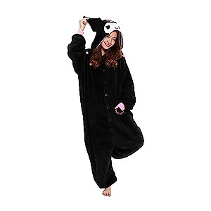 SAZAC Kuromi Kigurumi - Onesie Jumpsuit Halloween Costume (One Size)