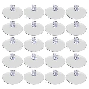 Cabilock 50Pcs 30mm Clear Powerful Suction Cup Sucker Pads Without Hooks PVC Reusable Sucker Pads Wall Hanger
