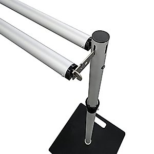 Hecis Double Layer Adjustable Crossbar and Hangers for use with Pipe and Drape Kit, 8-10ft Width