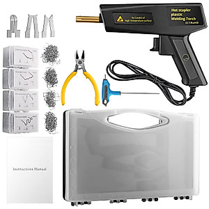 AUTOUTLET 120W Plastic Welding Kit Plastic Welder with 400pcs Hot Staples, Handy Hot Stapler Plastic Repair Kit for Repairing Cracked Plastic Parts of Car