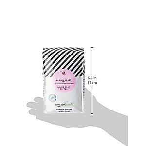 AmazonFresh Donut Cafe Whole Bean Coffee, Medium Roast, 12 Ounce