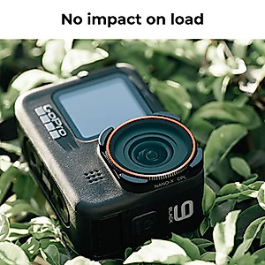 K&F Concept ND Filter Set Compatible with GoPro Hero12, Hero11, Hero10, Hero9 Black, 6 Pack (CPL/ND8/ND16/ND32/ND64/ND1000) Hero 9/10/11/12 Action Camera Accessory Neutral Density Polarizer Filter Kit