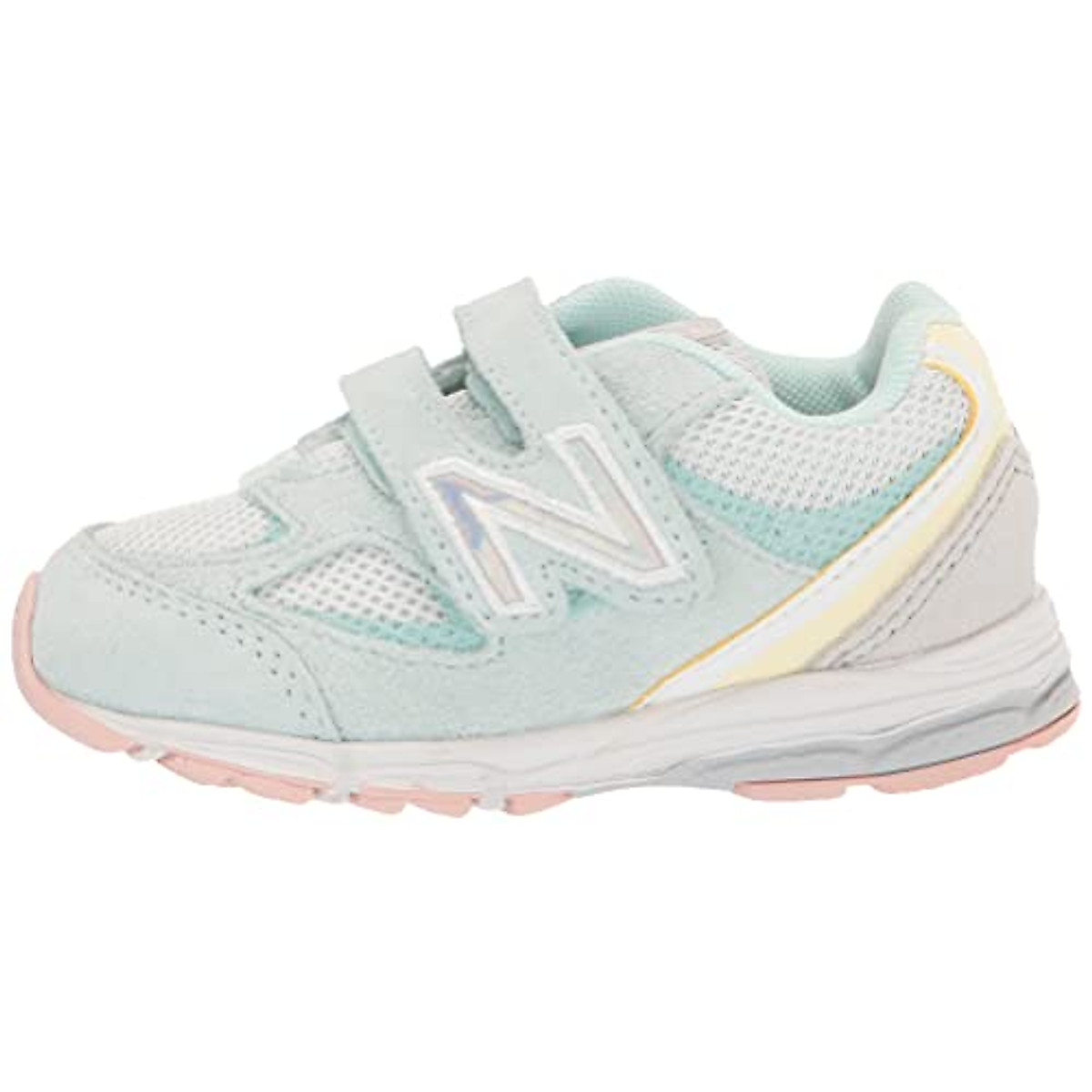 New Balance Kid's 888 V2 Hook and Loop Sneaker, Light Surf/Summer Fog/White, 7 Little Kid