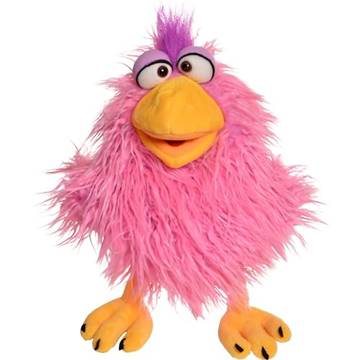 Living Puppets - Cheeks The Pink Chicken, 14 Inch Plush Hand Puppet for Boys and Girls
