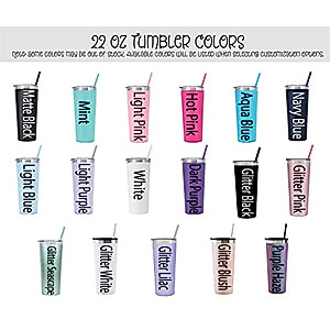 22 oz Nurse Personalized Stainless Steel Tumbler with Custom Stethoscope Vinyl Decal by Avito - Includes Straw and Lid - Nurse RN - Nurse Gift