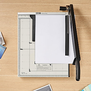 VEVOR Paper Cutter, Guillotine Trimmer, 18" Cut Length, 20 Sheets Capacity, Heavy Duty Guillotine Paper Cutter with Guard Rail/Blade Lock for Cardstock/Cardboard, Paper Trimmer for Home Office School