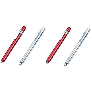 CIYODO 4 Pcs Medical Pen Light for Nurse Work Flashlights Pen Torch Pocket Clip Pen Lights Light up Pen Rechargeable Pocket Flashlight Reusable LED Reusable Penlights Red