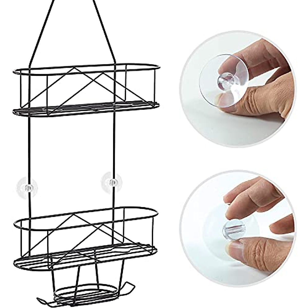 YeeBeny 8Pcs Shower Caddy Connectors Suction Cups for Bathroom, Heavy Strength Large Suction Cups Without Hooks, Replacement Suction Cups Compatible with Zenna Home, Simple Houseware, GeekDigg