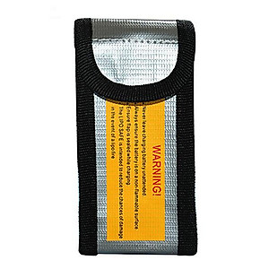 Fireproof bag LiPo Battery Bag for DJI Spark, Battery Safe Storage Bag LiPo Guard Pouch, 2 PCs (125 x 64 x 50 mm)