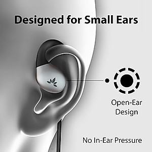 Avantree Resolve-L Small - Wired Open-Ear Lightning Headphones with Microphone [MFi Certified], in-Line Controls & Over-Ear Hooks Earbuds, Compatible with iPhone 14 13 12, Support All iOS Systems