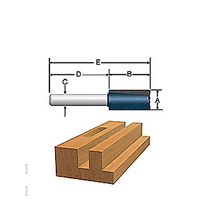Bosch 85613MC 1/4 In. x 1 In. Carbide-Tipped Double-Flute Straight Router Bit