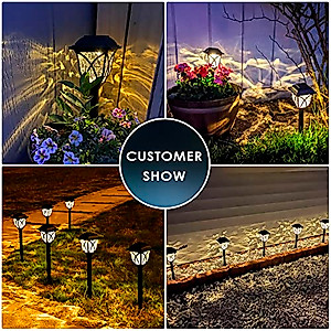 SOLPEX 6 Pack Solar Pathway Lights, LED Decorative Solar Outdoor Lights, Garden Lights Solar Powered Waterproof for Landscapes, Yard, Gardens, Pathways, Walkways and Driveways