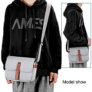 CADeN Compact Camera Shoulder Bag Case Compatible for Nikon, Canon, Sony SLR/DSLR Mirrorless Cameras and Lenses Waterproof Gray