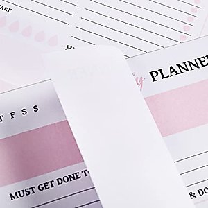To Do List Notepad - Daily Planner Notepad Undated 50 Sheets Tear Off, 8.5"x11", Includes Calendar, Organizer, Scheduler for Goals, Tasks, Ideas, Notes and To Do Lists