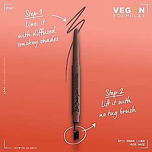 NYX PROFESSIONAL MAKEUP Epic Smoke Liner, Vegan Smokey Eyeliner - Nude Haze (Neutral Brown)