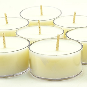 Candy Cane, Holiday Scented Soy Tealights, 12 Pack Clear Cup Candles, Christmas Candles