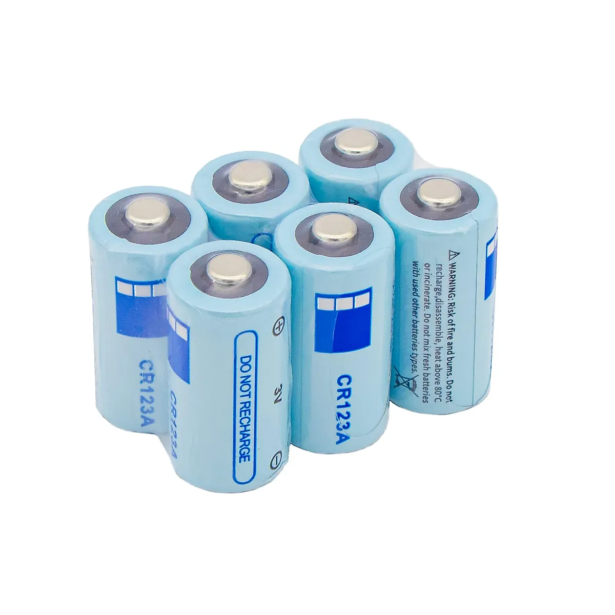 VIHOCEP CR123A 3V 700mAh Lithium Battery, 6 Count Pack, 3 Volt High Power Lithium Battery, Long-Lasting for Home Safety and Security Devices, High-Intensity Flashlights, and Home Automation