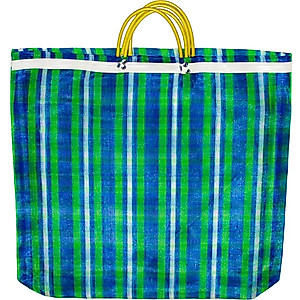 3 Large Mercado Bags, High Thread Mesh 20 x 22 Inches Market Reusable Grocery Bag