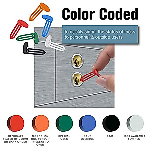 BankSupplies Keyhole Signals | White – Box Available for Rent | Vault Signal | Box of 25 | Non-Chip | Reusable & Long-Lasting | At-a-Glance Organization | Color Coded Plugs