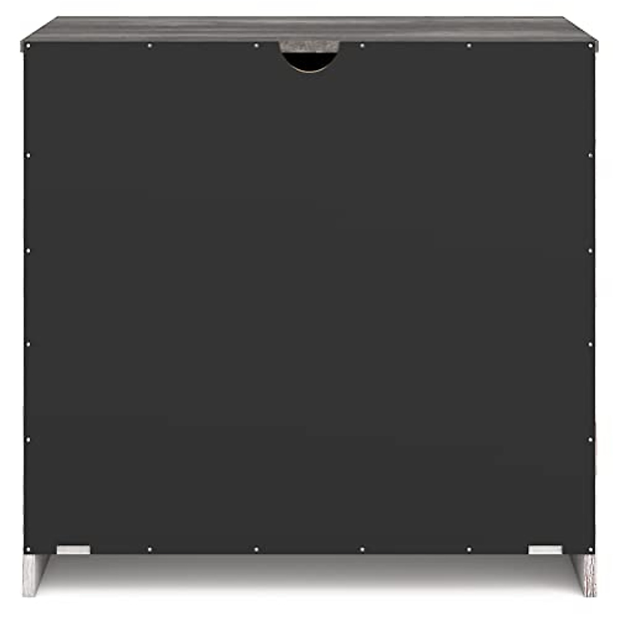 Signature Design by Ashley Shawburn Rustic 3 Drawer Chest of Drawers, White & Gray