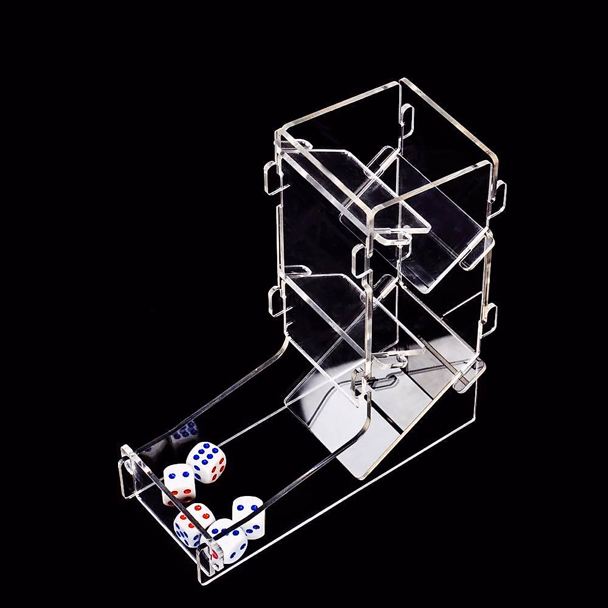 Dice Tower, Dice Rolling Tower Kit with Double Sided Matte Protective Film, Please Tear Off Before Use & Tray Collapsible Portable Easy Roller for Desktop Board Game,RPG, D&D & Foxta