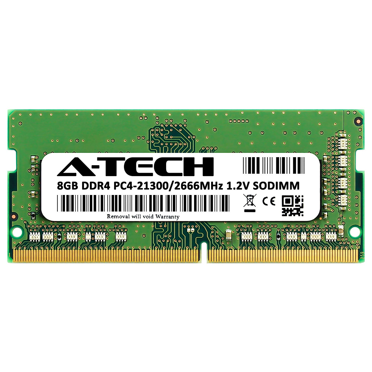 A-Tech 8GB DDR4 2666MHz PC4-21300 (PC4-2666V) CL19 SODIMM 1.2V 260-Pin Non-ECC SO-DIMM Laptop Notebook RAM Memory Module