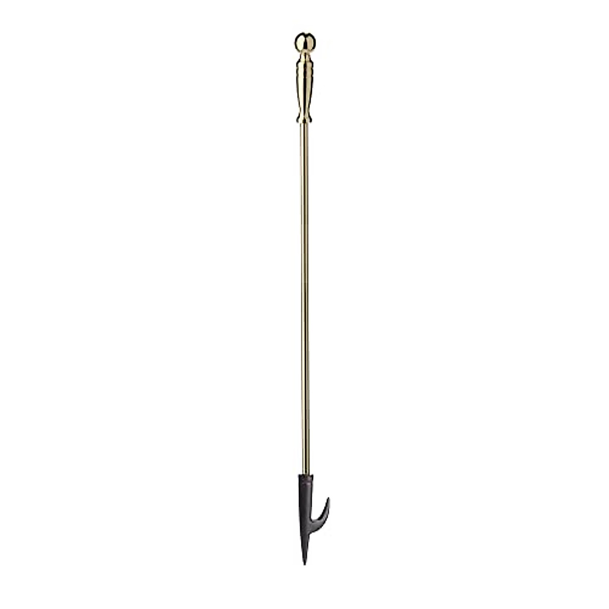 UniFlame Polished Brass Finish 5-Piece Fireplace Tools Set with Heavy Weight Steel Construction