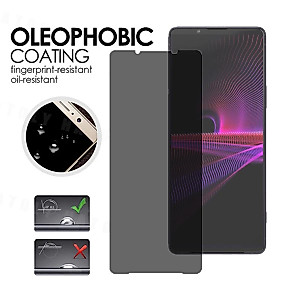 AISELAN for Sony Xperia 1 III Anti-Spy Tempered Glass, [2 Pcs] 9H Hardness Anti-Scratch Anti-Peeping Privacy Screen Protector Proteceive Film for Sony Xperia 1 III Phone