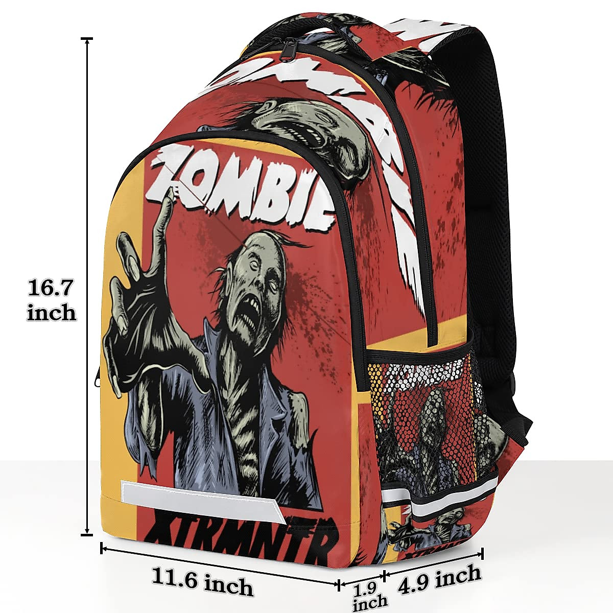 GzLeyigou Horror Zombie Pattern Backpack for Boys Girls Kids Schoolbag Children School Bookbag,Women Men Casual Daypack Students College Bookbags Travel Bags