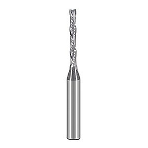 HOZLY Spiral Router Bits Up&Down Compression Bit 1/8 inch Cutting Diameter, 1/4 inch Shank HRC55 Solid Carbide CNC End Mill for Wood Carving Engraving Grinding