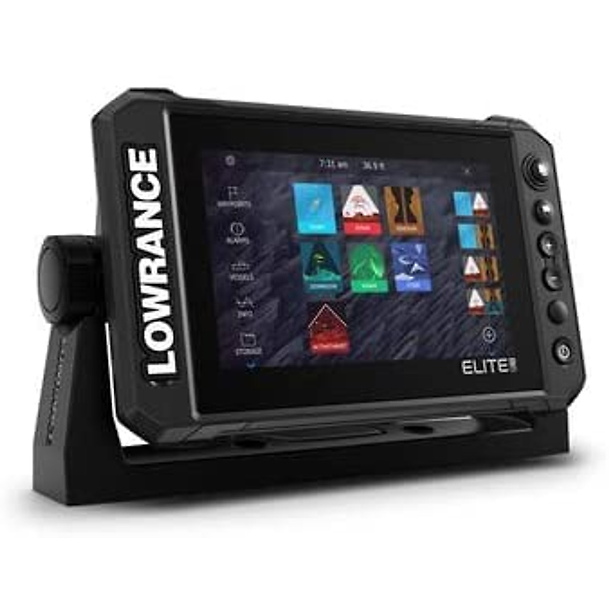 GPS City Lowrance Elite FS 7 Fish Finder with Active Imaging 3-in-1 Transducer, Preloaded C-MAP Contour+ Charts & Protective Cover Bundle (000-15688-001)