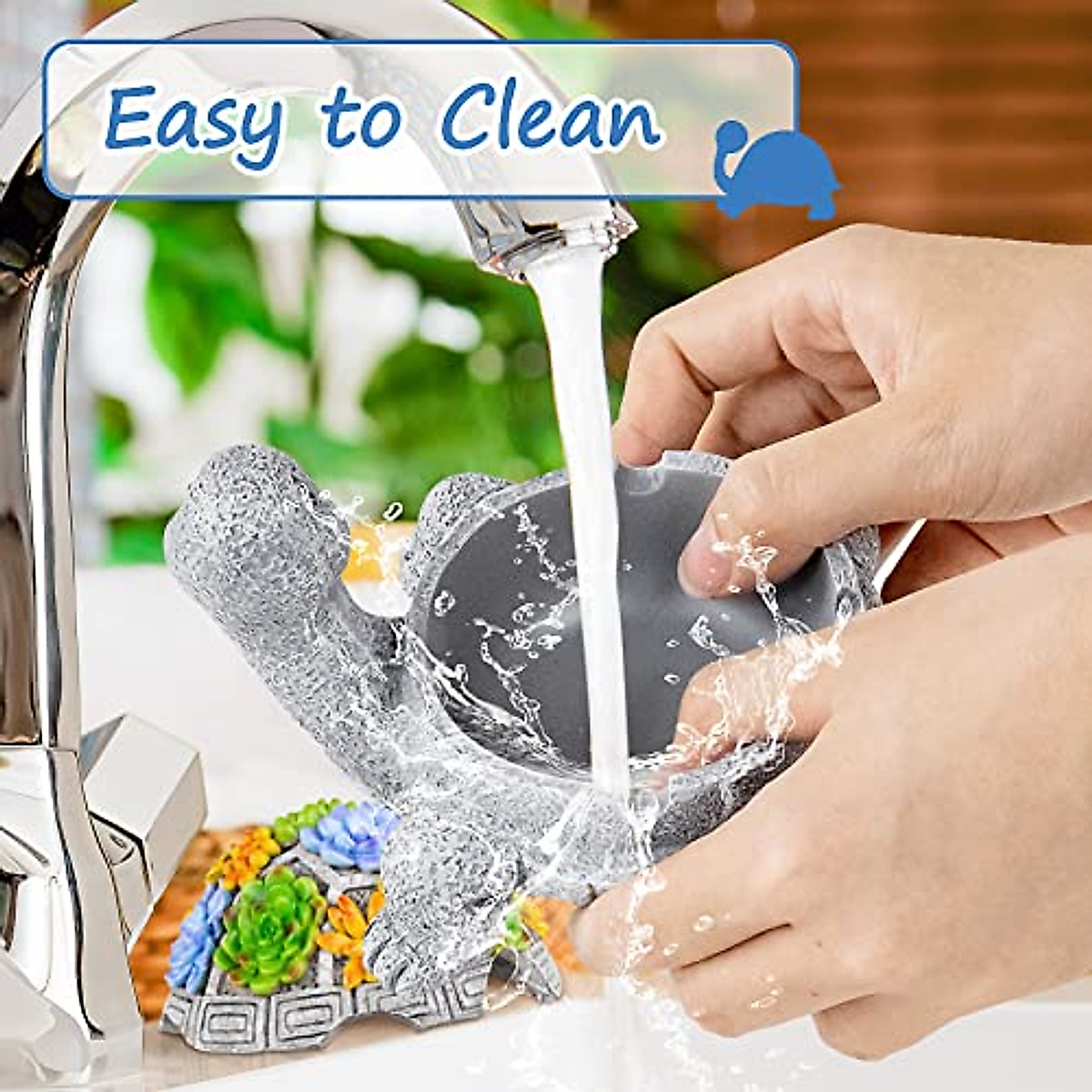 Grovind Ashtrays with Lid, Cute Turtle Outdoor Ashtray for Cigarettes, Windproof Ash Tray Decor for Home Office Indoor and Outdoor